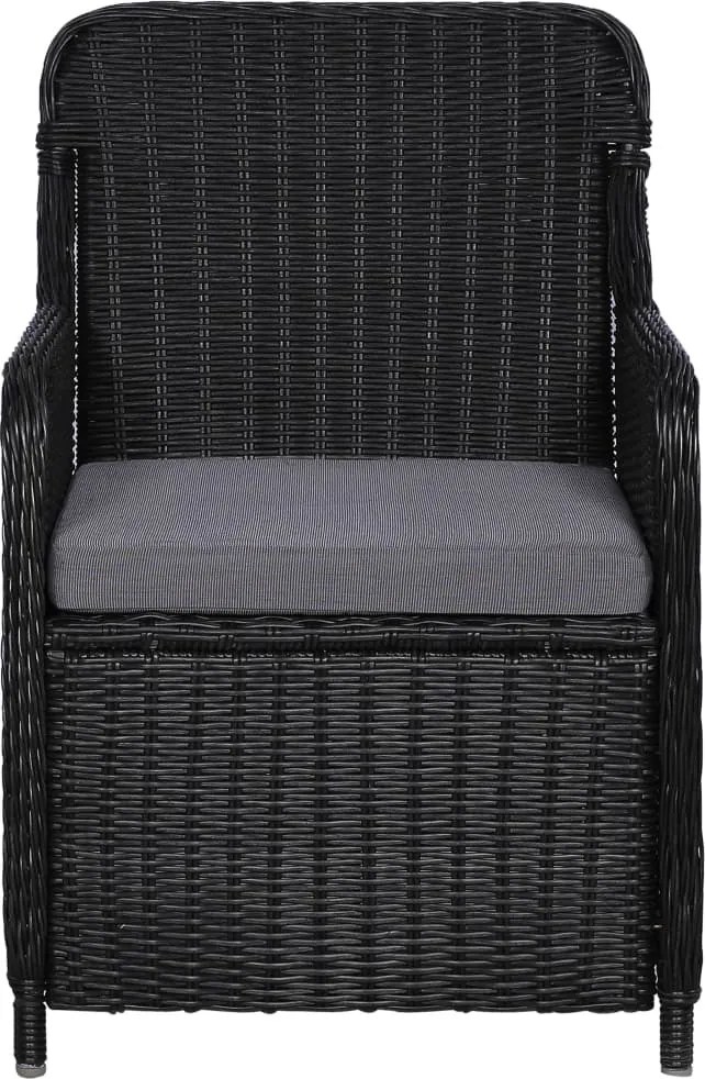 vidaXL Zahradní židle 2 ks s poduškami polyratan [44146] Barva: Hnědá