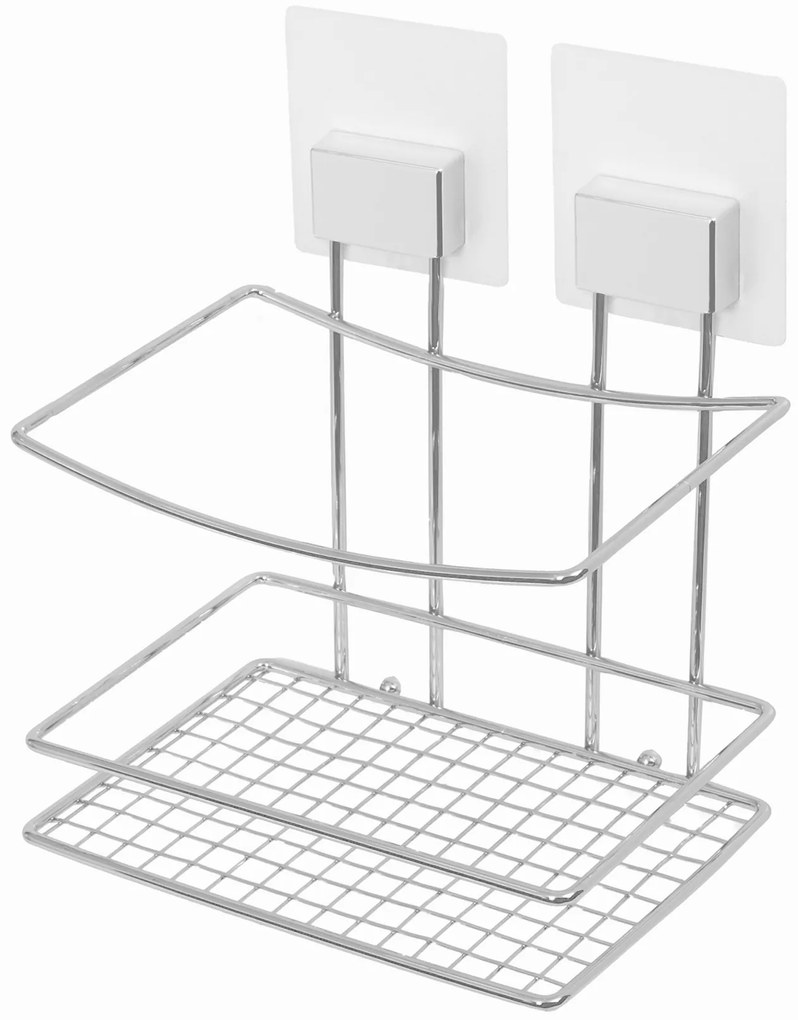 Samolepicí koupelnový košík compactor bestlock magic systém bez vrtání, chrom