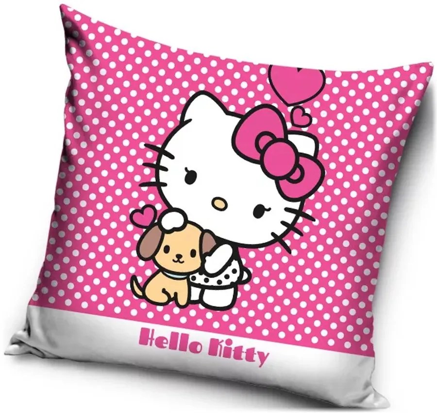 Dekorační polštář Hello Kitty a její mazlíček - 40 x 40 cm