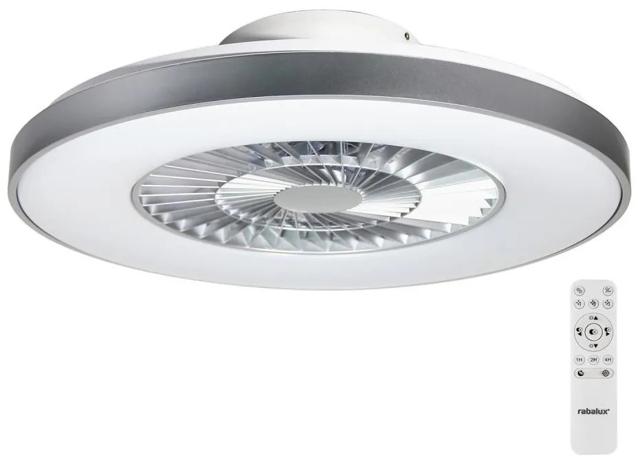 Rabalux - LED Stmívatelné stropní svítidlo s ventilátorem LED/40W/230V + DO