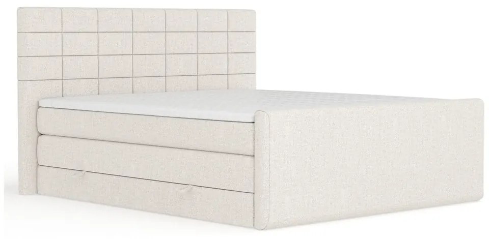 Béžová boxspring postel s úložným prostorem 160x200 cm Ava – Maison de Rêve
