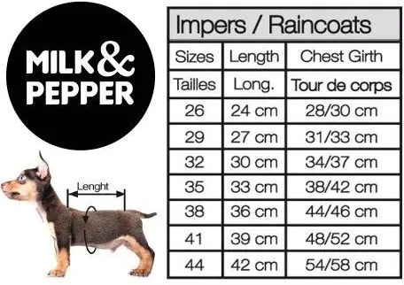 MILK&PEPPER Milkandpepper pláštěnka pro psy Matelot červená Velikost: 29