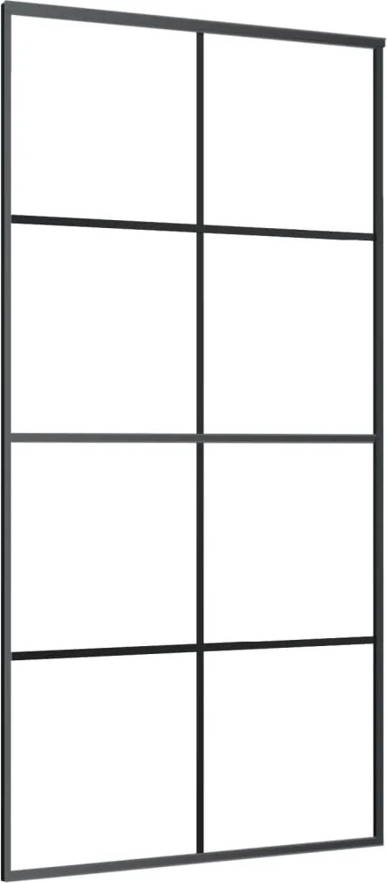 Posuvné dveře s kováním 102,5 x 205 cm ESG sklo a hliník 3152143