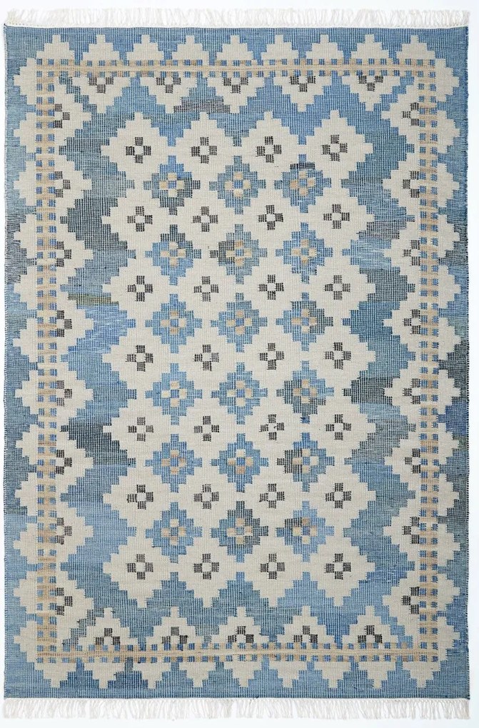Ručne viazaný kusový koberec Casablanca DE 2255 Multi Colour, 80x150, modrá, chodba / predsieň, Diamond Carpets India