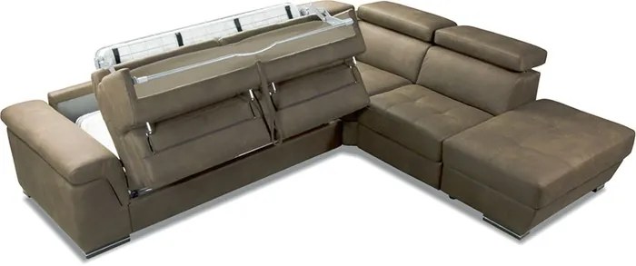 Pregio Italia sofa&relax Velké rohové sedací soupravy PRINCE Provedení: 3 + roh + 1 s ukonč., Vzorník látek: tekno fibra 05 cork