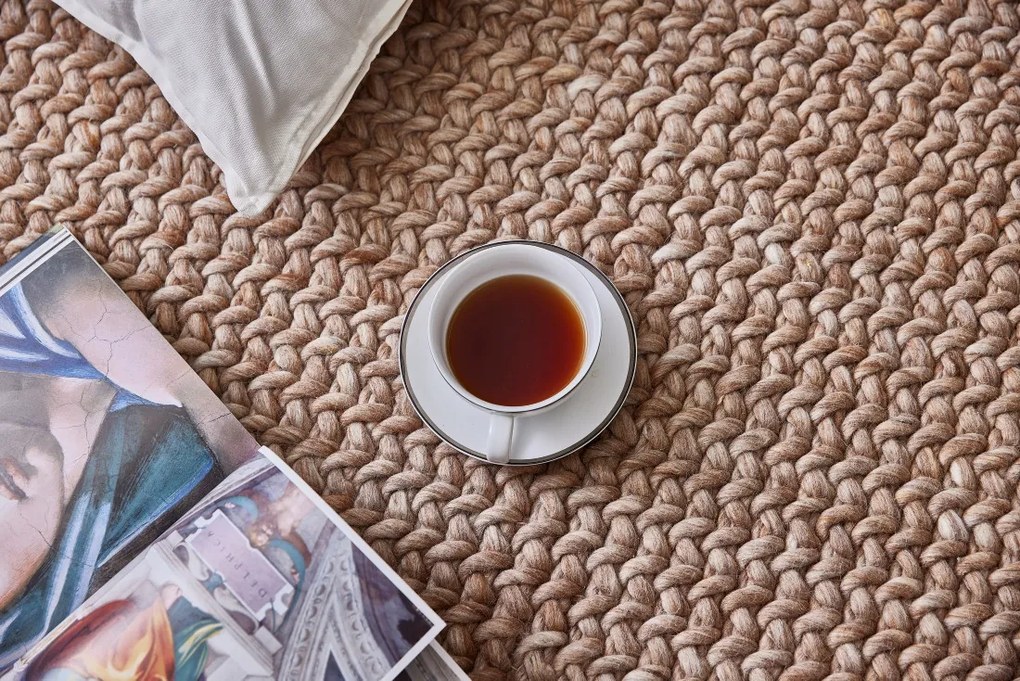Diamond Carpets India, Ručně vázaný kusový koberec Sigma Sand DESP P106 Brown Mix, 120x170, béžová, ložnice