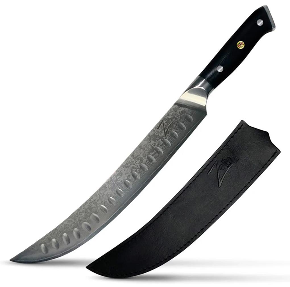 Alpha-Royal Japanese Series, 10" řeznický nůž, damašková ocel
