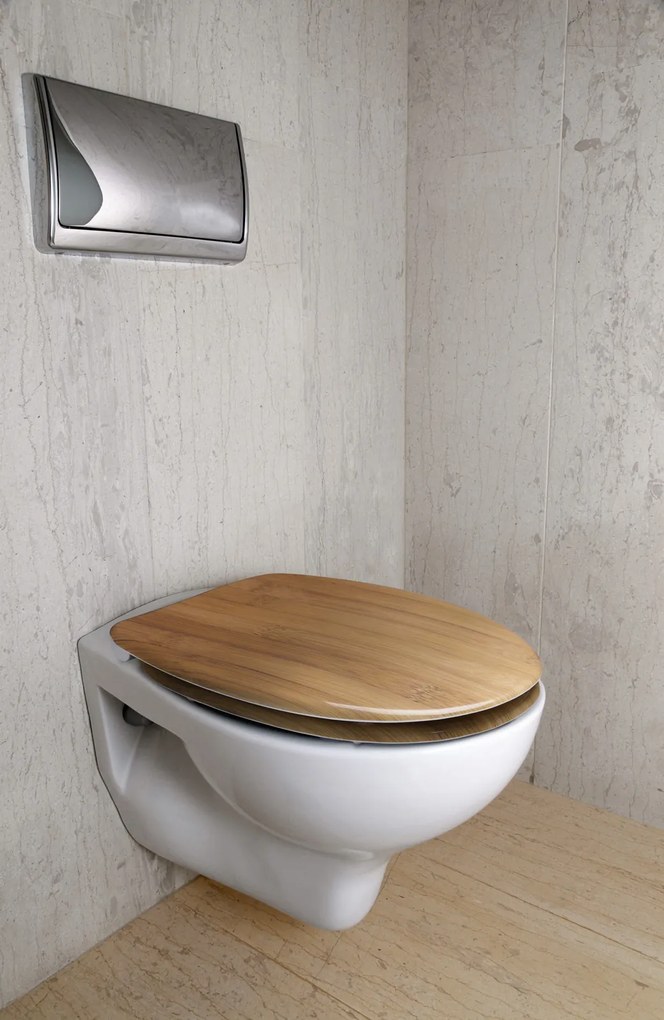 WC sedátko s automatickým spouštěním dekor bambus 108926