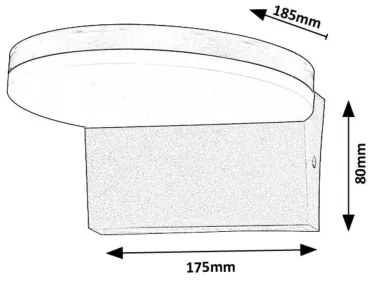 Rabalux 77117 - LED Venkovní nástěnné svítidlo BATIDA LED/9W/230V IP54 černá