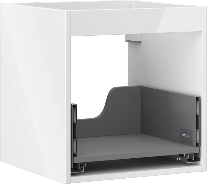 Mexen Box-A, závěsná skříňka 45 cm, 1 zásuvka, bílá lesklá, 91AX0-0450-470-1-00