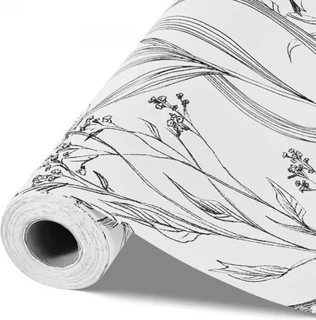 Samolepicí tapeta, 45 cm × 10 m VEVOR – Bílá čárová grafika