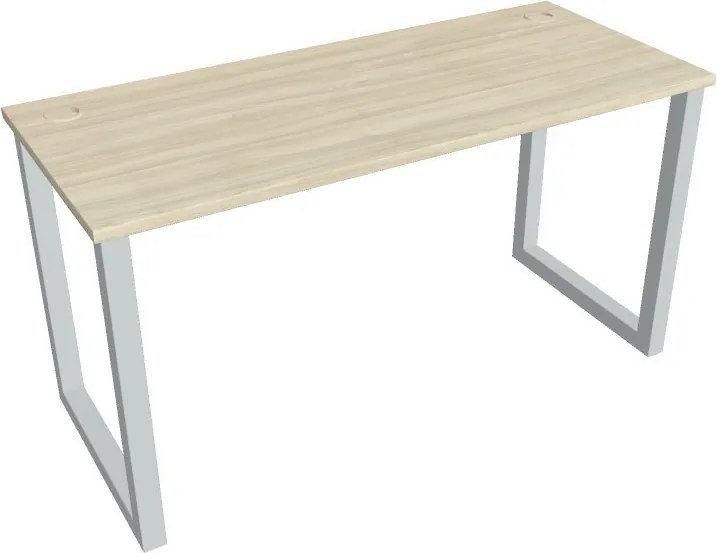 Kancelářský pracovní stůl Hobis UEO 1400, bílá RAL 9016, deskaakát