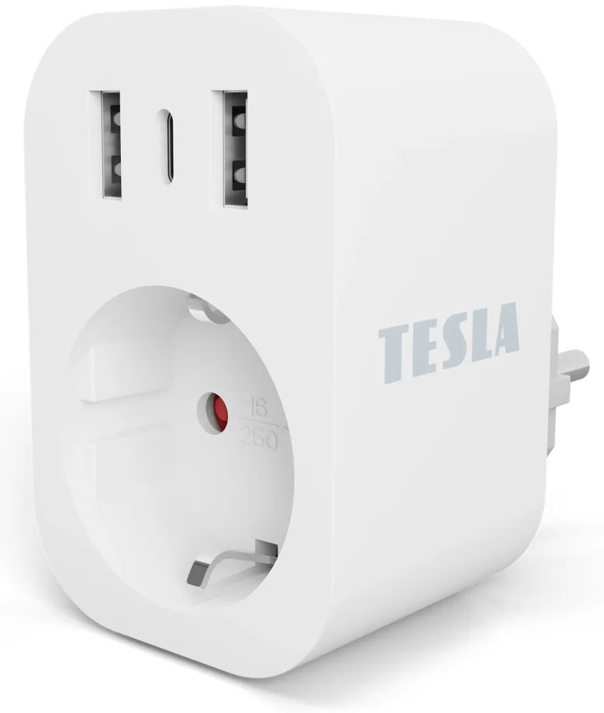 TESLA Smart Plug SP300 3 USB - chytrá zásuvka s USB porty