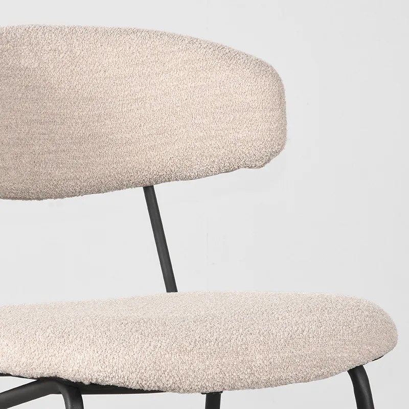 LABEL51 Jídelní židle ZACK bílý bouclé IH-50.163