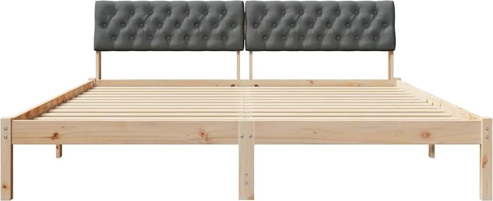 Rám postele s čelo hnědá a tmavě šedá 180 x 200 cm 3394344