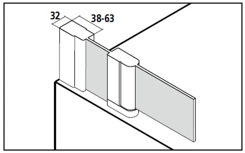 Kermi Zástěna vanová kyvná 2-dílná s pevným polem Plano Cada XS CKDTL levá stříbrná vysoký lesk, čiré ESG sklo s úpravou CADAclean 105 x 160 cm