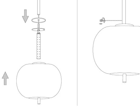 Ideal Lux - Náhradní stínidlo k lustru UMILE pr. 30 cm bílá