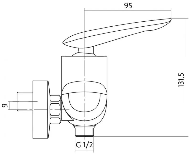 Cersanit MAYO - sprchová baterie, chrom, S951-038