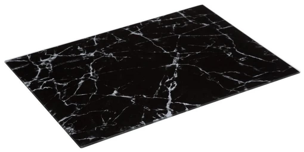 Krájecí prkénko Glass Marble, černá, 40x30 cm