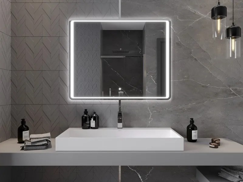 Mexen Zusa koupelnové zrcadlo s podsvícením 100 x 80 cm, LED 6000K, protimlžící - 9808-100-080-611-00