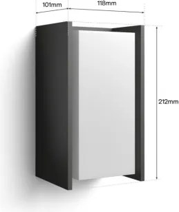 Philips - LED Stmívatelné nástěnné svítidlo Hue TURACO 1xE27/8,1W/230V IP44