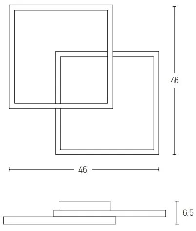 Zambelis 2026 - LED Stmívatelný přisazený lustr LED/25W/230V černá