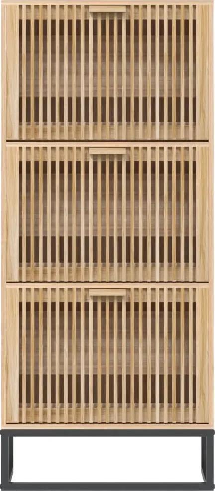 vidaXL Botník 52 x 25 x 120 cm kompozitní dřevo [352129] Barva: Bílá