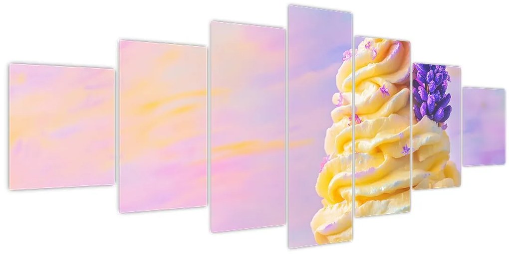 Obraz - Zmrzlina s levandulí (210x100 cm)