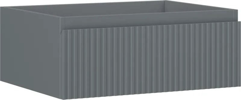 Mexen Rivel, koupelnová skříňka 60 cm, 1 zásuvka, drážkovaná, grafitová matná, 91A20-06023-1-BF66