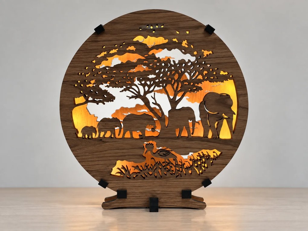 Li-Go "Sloni" lampa 20x22 cm provedení povrchu: jedle