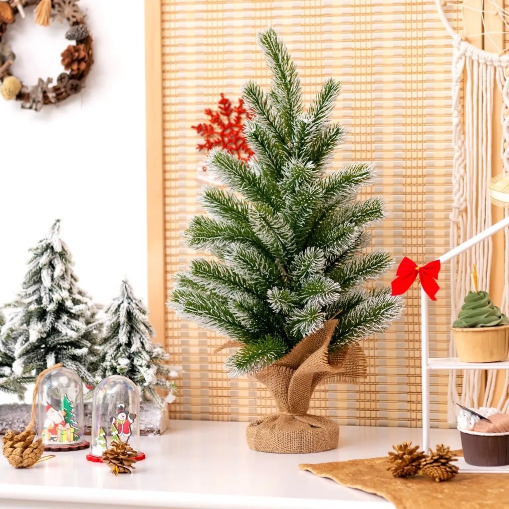 Costway 50 cm Vysoký umělý mini vánoční stromek Malý vánoční stromek na stůl