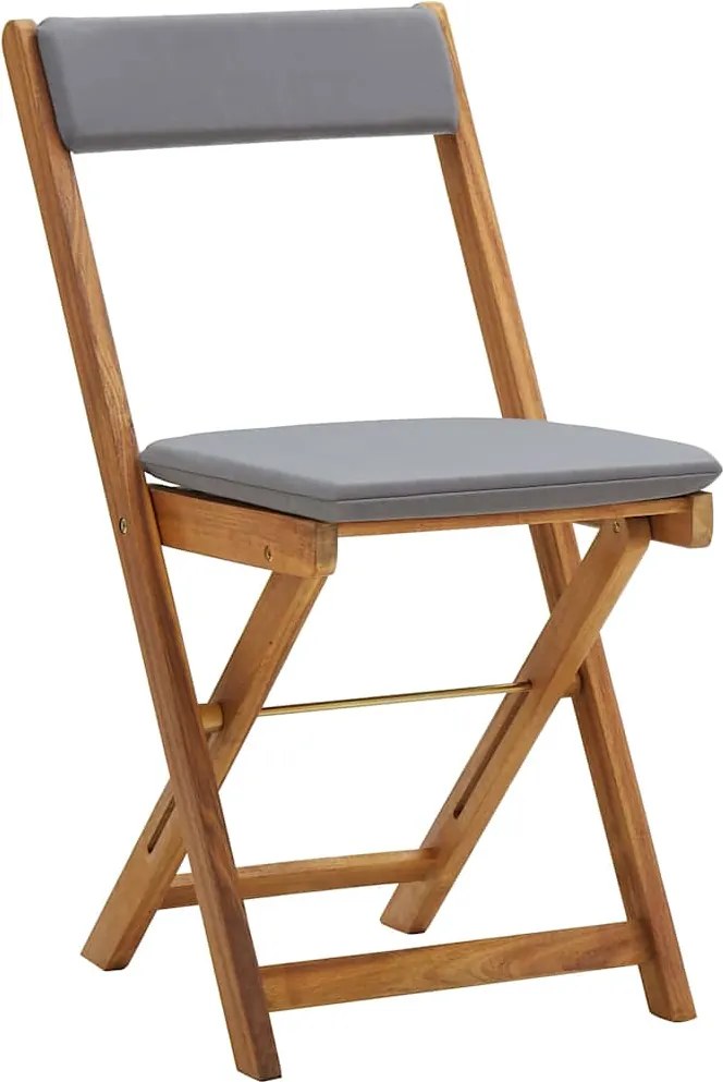 3dílný skládací bistro set s poduškami masivní akáciové dřevo 310275