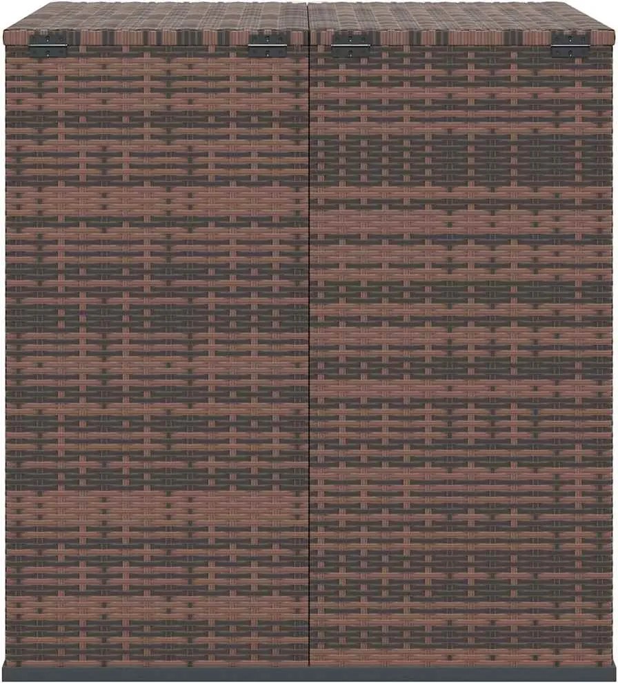 Zahradní úložný box PE ratan 100 x 97,5 x 104 cm hnědý 317227