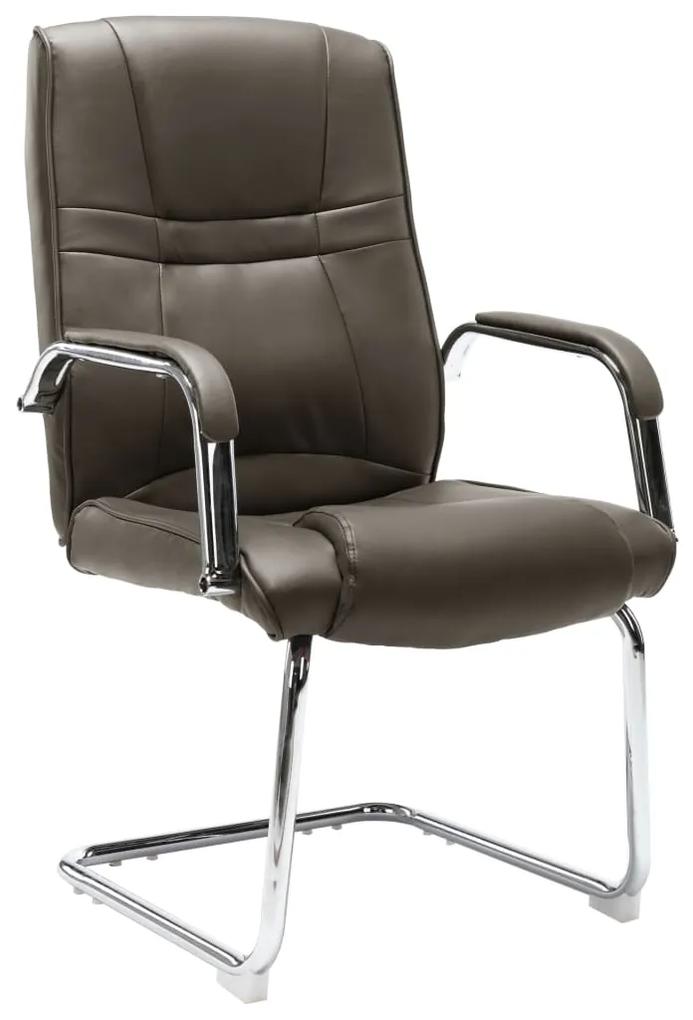 289350 vidaXL Konzolová kancelářská židle šedá umělá kůže