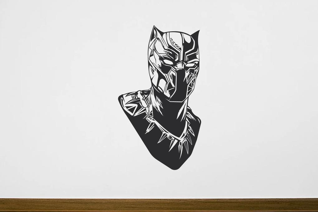 Lepy.cz Samolepka na zeď Black Panther Velikost (šířka x výška): 35x61cm, Barevná varianta: Lípová zelená