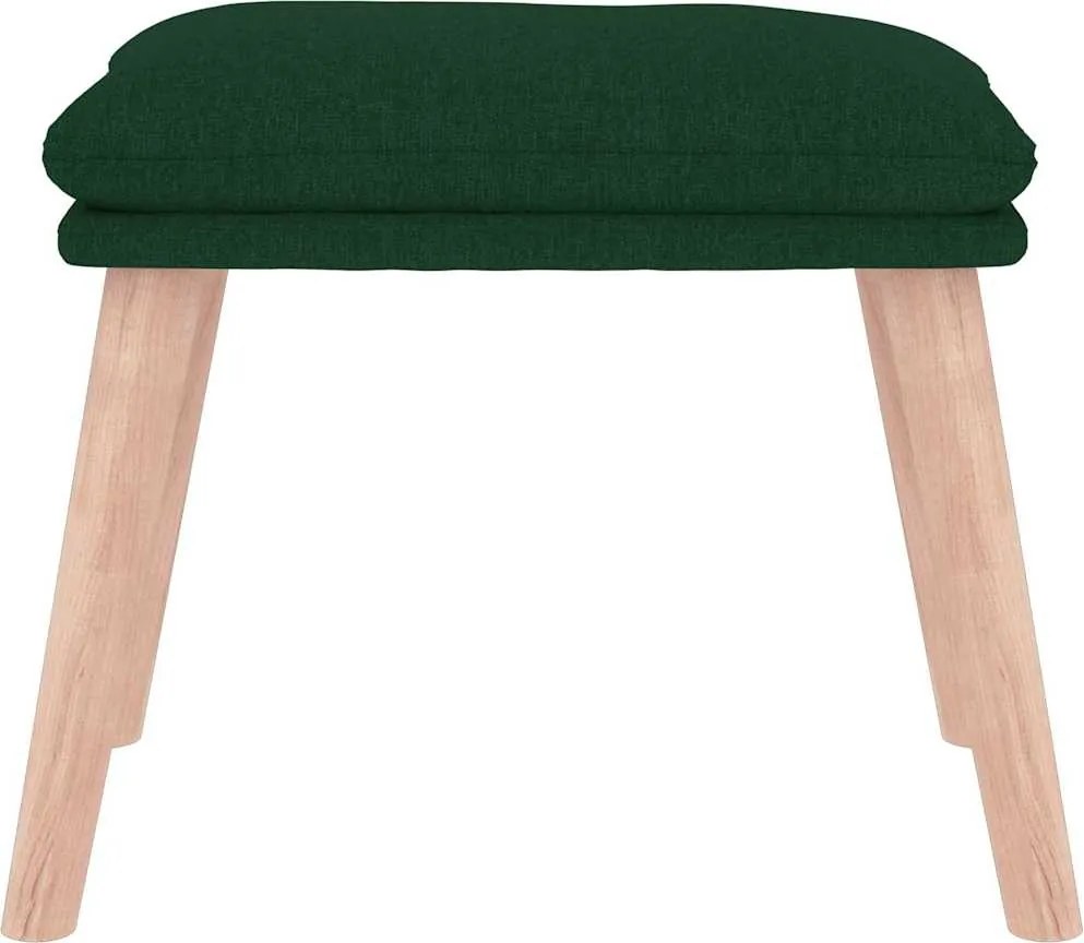 Podnožka tmavě zelená 45 x 29,5 x 35 cm textil 341429