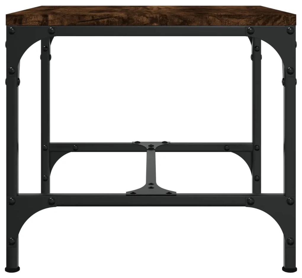 Odkládací stolek kouřový dub 40x40x35 cm kompozitní dřevo - Default Title