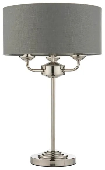 Endon 99149 - Stolní lampa HIGHCLERE 3xE14/18W/230V šedá/lesklý chrom