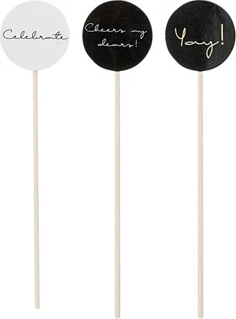 Koktejlové ozdoby Pom Pom 24 ks Bloomingville