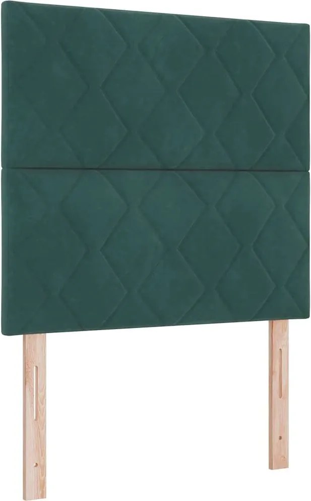 Čelo postele Tmavě zelená 100 cm samet 3337909