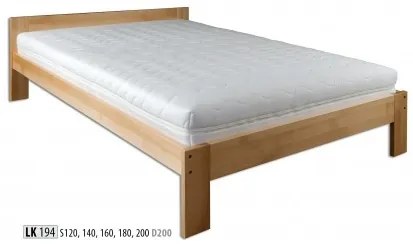 Drewmax Dřevěná postel 200x200 buk LK194 ořech