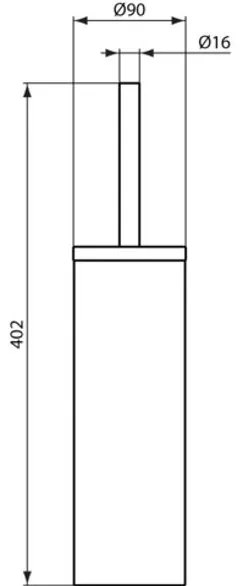 Ideal Standard IOM Kartáč na WC, nerez volně stojící A9108MY