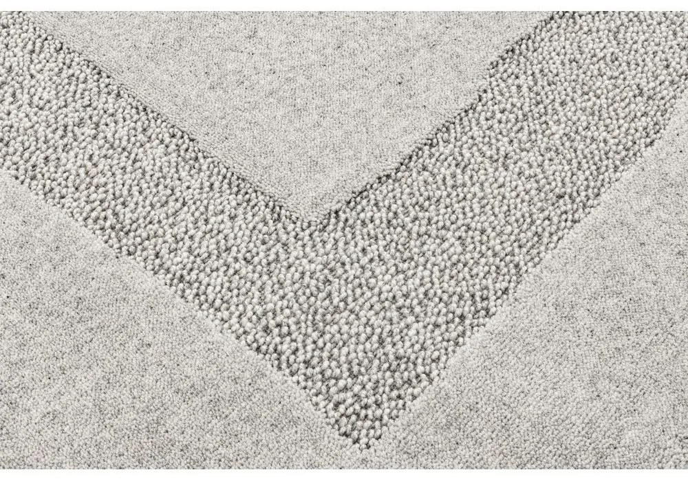 Světle šedý vlněný koberec 160x230 cm Morphic Rocca – Agnella