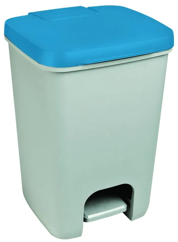 Šedo-modrý odpadkový koš CURVER Essentials, 20 l