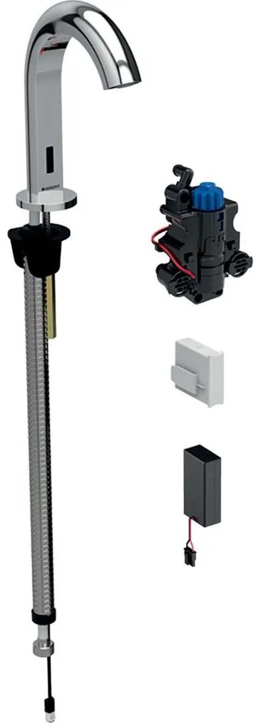 Geberit Piave - Elektronická termostatická umyvadlová baterie, napájení z baterie, chrom 116.188.21.1