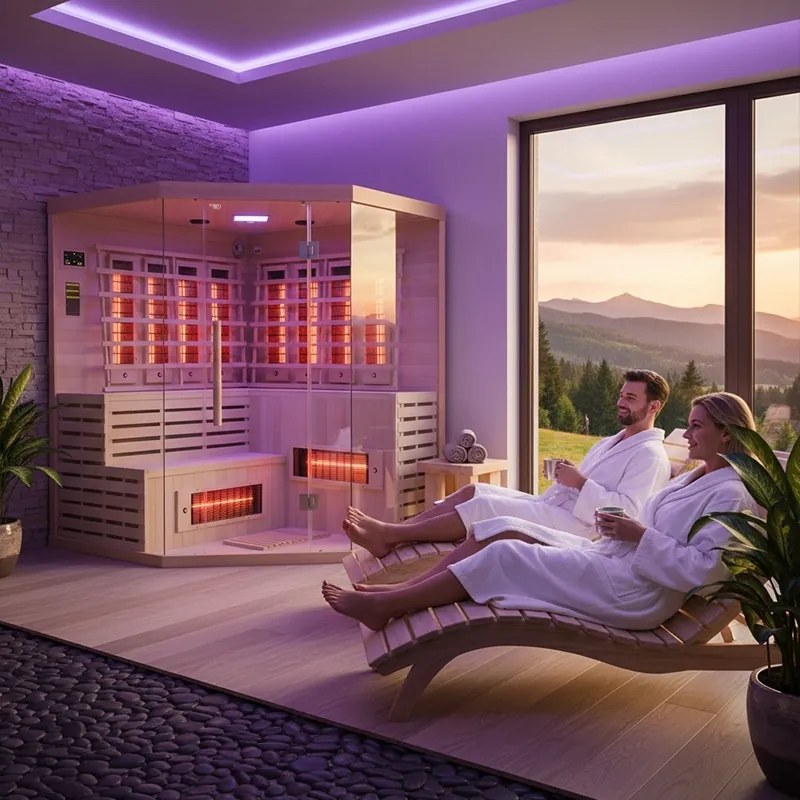 BPS-koupelny Infrasauna Relax HYD-3945 180x180, 5-6 osob