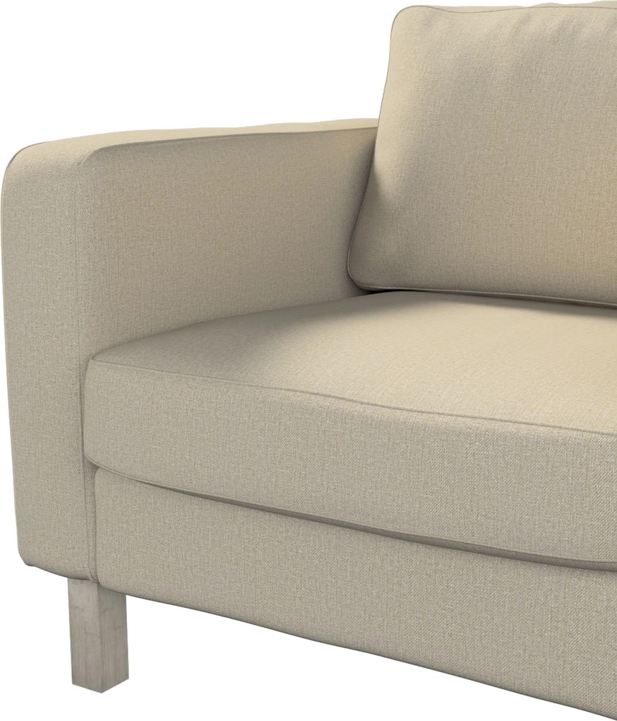 Potah na křeslo IKEA Karlstad, krátký barva béžová látka pletený vzor