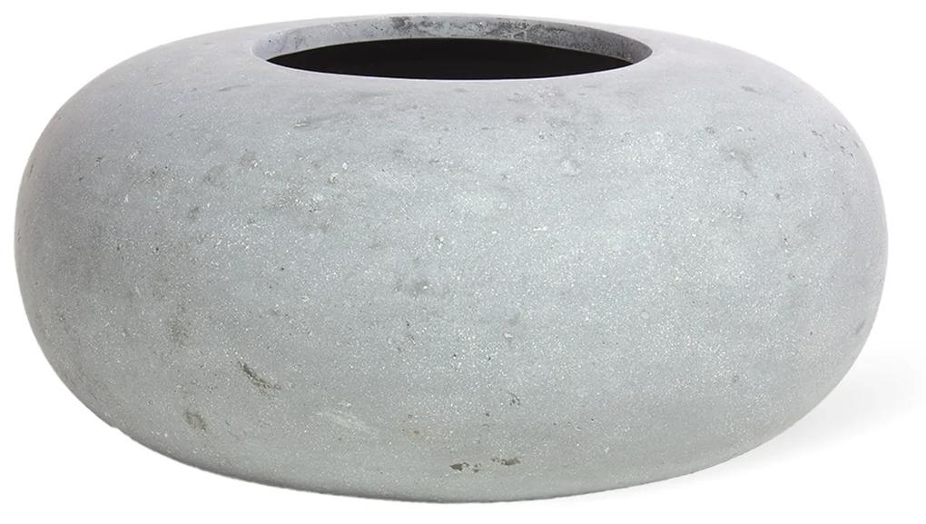 Polystone Donut květinový obal Grey Rozměry: 60 cm průměr x 26 cm výška