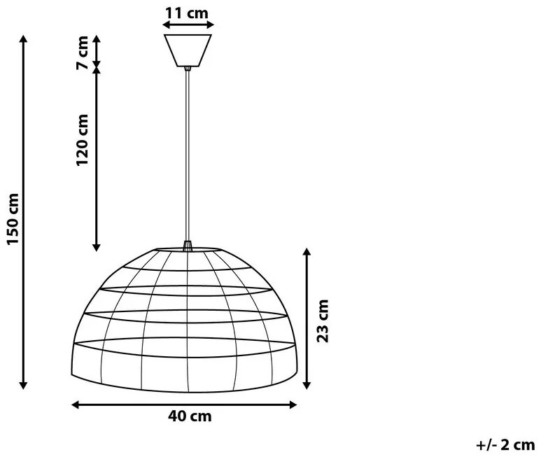 Závěsná ratanová lampa v přírodní barvě SELENGE Beliani