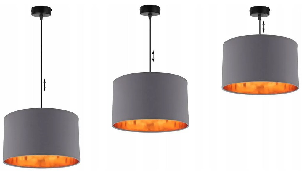 Závěsné svítidlo Shade, 1x textilní stínítko (výběr ze 6 barev), (výběr ze 3 barev konstrukce), (fi 35cm), g